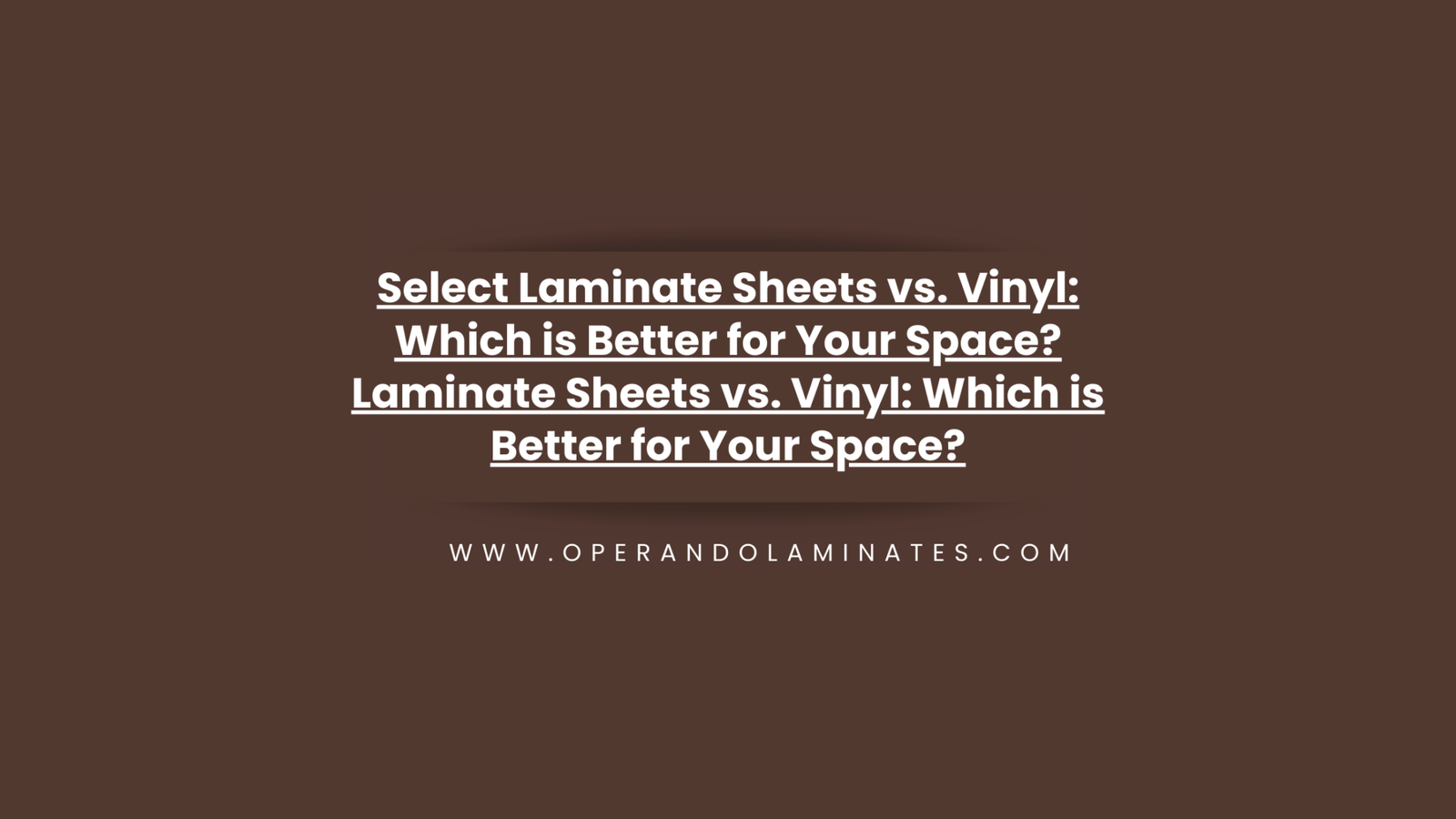 Laminate Sheets vs. Vinyl – Which is Better for Your Space?